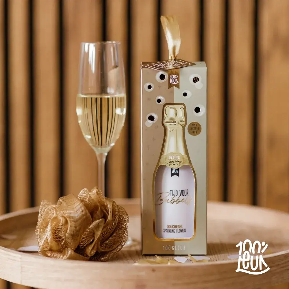 Douchegel met puff – Tijd voor bubbels - Brini